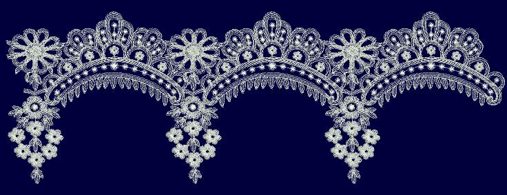 Tablecloth decor contour free embroidery design - Decoration - Machine ...