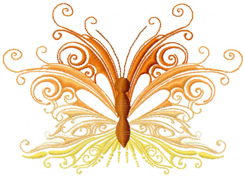 Fall colors butterfly free embroidery design - Butterfly - Machine ...